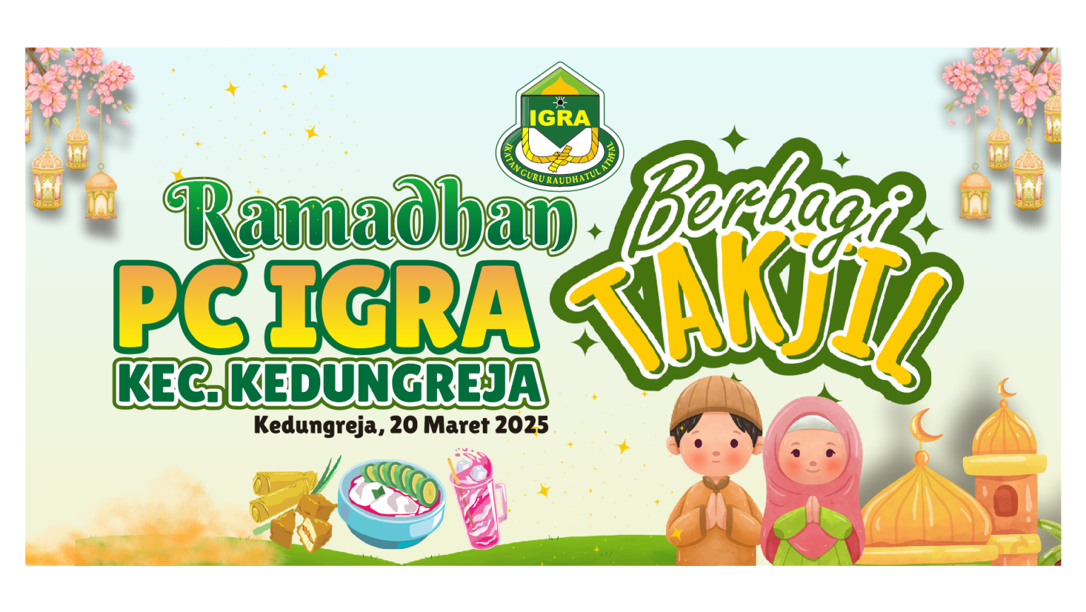 Desain Banner Berbagi Takjil Terbaru 2025 CDR Download — yogikhayan.id