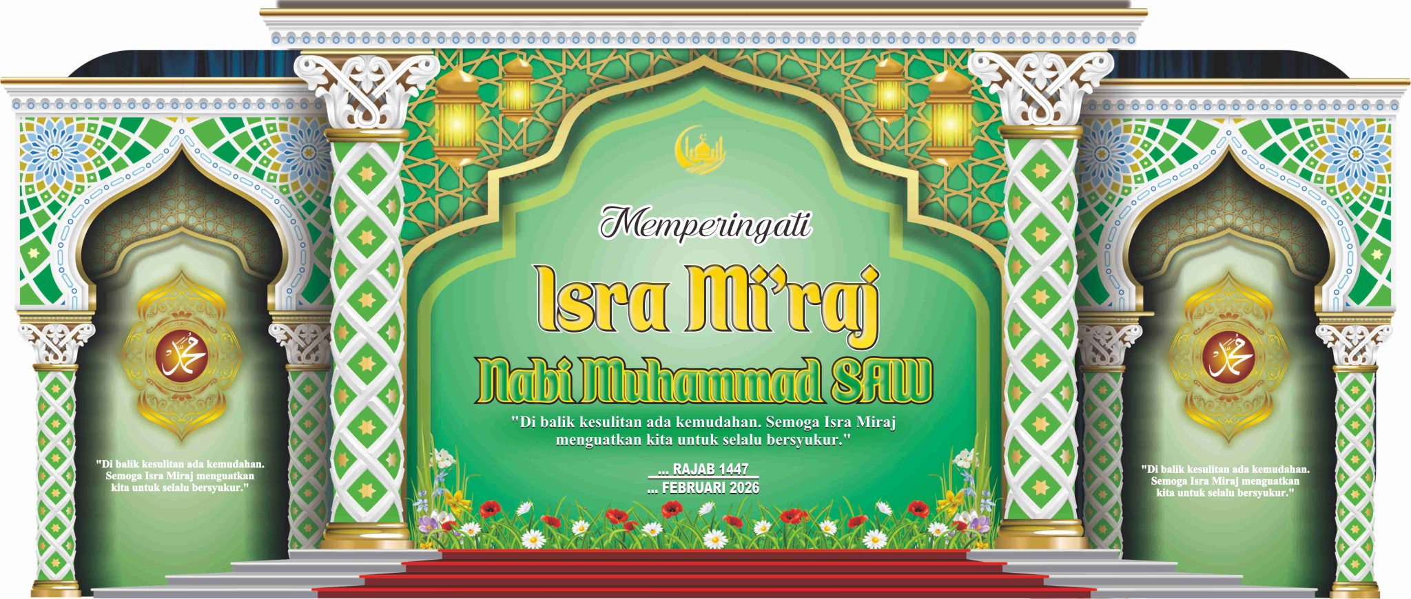 Desain Banner isra Mi’raj CDR 2026 — Berbagi